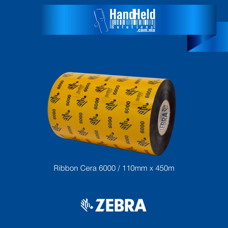 Ribbon Zebra Cera 6000 - 110mm x 450mm - Hand Held Solutions